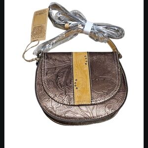 Tony Lama | Bags | Nwt Tony Lama Floral Tooled Crossbody Saddle Bag ...